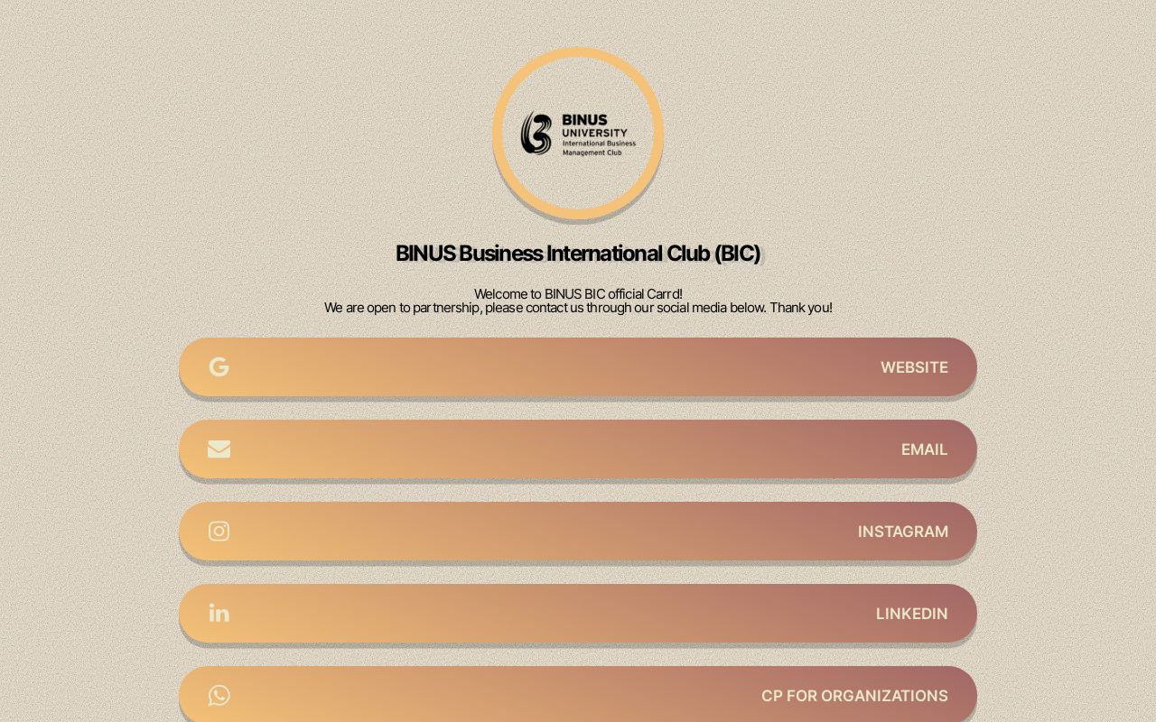 BINUS BIC Accounts